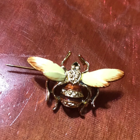 Jewelry | Small Bee Pin With Chipped Wing | Poshmark